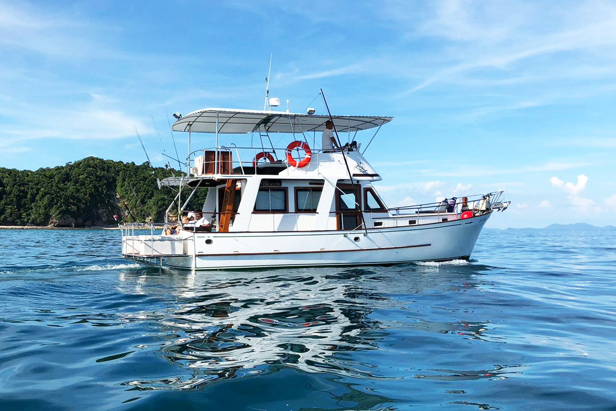 Fishing boat for rent in Phuket for day charter «Red Dragon»
